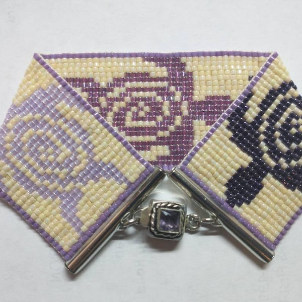 Native Inspired Bead Loom Pattern - Bear Paw Loom Bracelet Pattern - Etsy