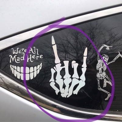 Skeleton Hand Middle Finger Vinyl Decal Vinyl Sticker Car Decal Car ...