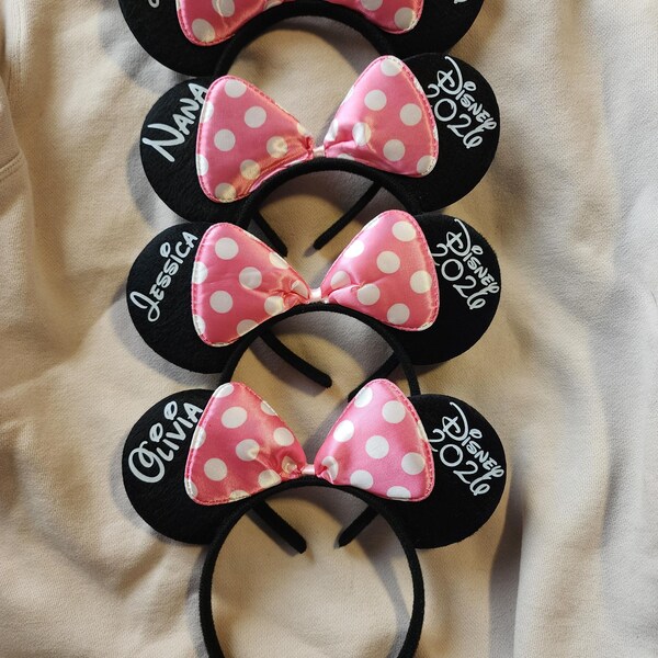 Personalized Mickey or Minnie Ears, Custom Mickey Ears, Personalized ...