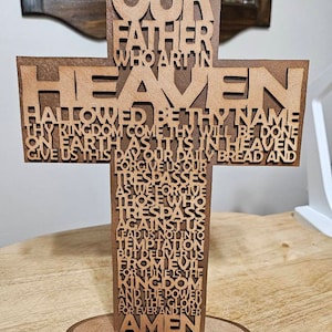 Our Father Cross SVG/AI File Download Glowforge Ready - Etsy