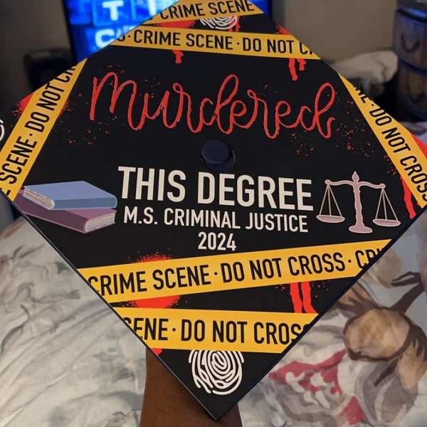 Custom "crime Scene" Criminal Justice Graduation Cap Topper - Etsy