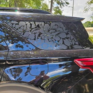 Fits 2019-2024 Subaru Forester Rear Side Windows Floral Flowers Decal ...