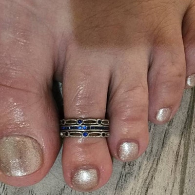 Sapphire Rings, Toe Rings, Sapphire Ring Set, Blue Sapphire, Midi Ring ...