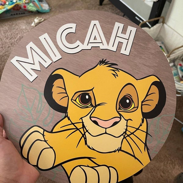 Lion Sign, Personalized Nursery Decor, Jungle Nursery Decor, Boys Room ...