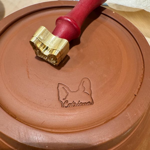 Ceramic Signature Stamp Logo, Custom Brass Stamp, Custom Clay Stamp ...