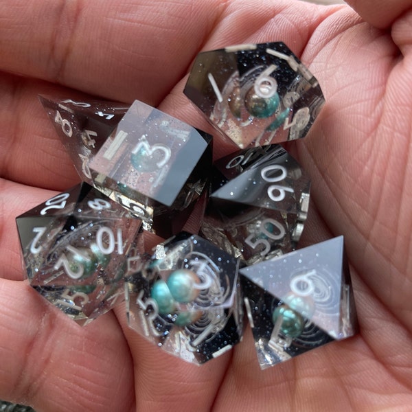 Andromeda Luxe - Galaxy Dice, Planet Dice, Astronomy, Handmade Resin ...