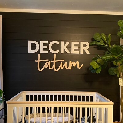 Nursery Wall Letters Farmhouse Nursery Wall Decor for Boys Room or ...