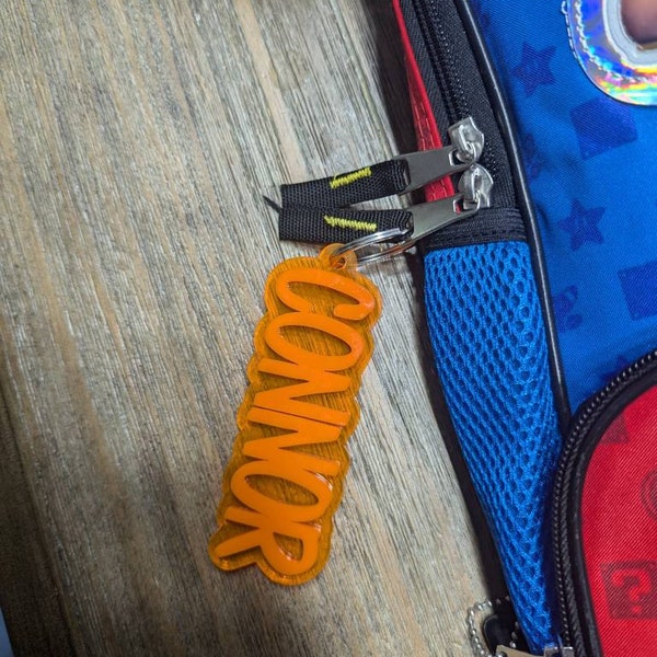 Personalized Keychain/ Acrylic Keychain / Diaper Bag Tag/ Lunch Box Tag ...