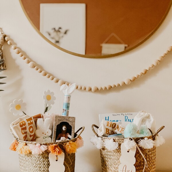 Easter Basket Tags | Bunny Tags | Name Tags | Easter Basket | Custom ...