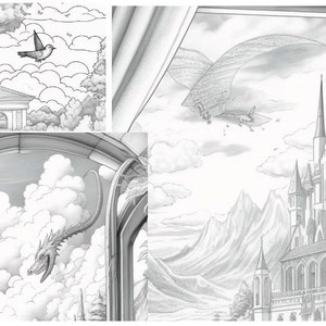 100 Windows to Another World Coloring Book Adult Coloring Pages ...