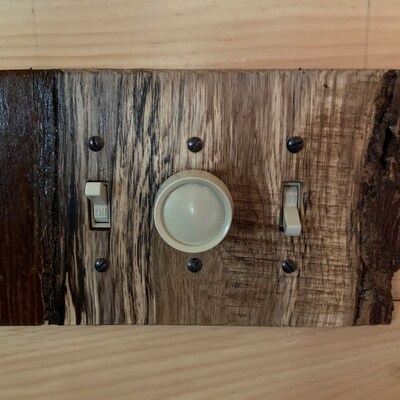 Live Edge Extreme Rustic Solid Oak Log Switch and Outlet Covers - Etsy