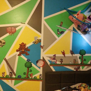 Terraria Wall Decal Set Terraria Gift Terraria Birthday Party Terraria ...