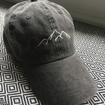 MOUNTAIN Baseball Hat, Embroidered Dad Cap Hiking Climbing Adventure ...