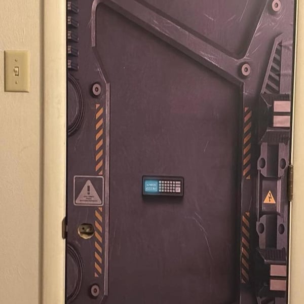 Door Mural - Sci Fi Armoured Bunker, Gateway. Decal for Window, Wall ...