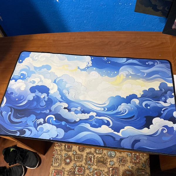 Japanese Office Decor, Japan Desk Mat, Asian Mouse Pad, Moon Mousepad ...