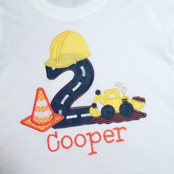 Road Number Two 2nd Birthday Applique Machine Embroidery Design Boy 2 ...