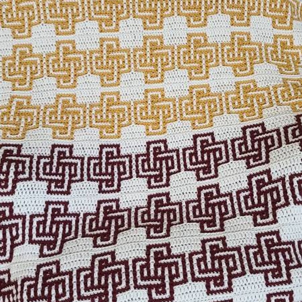 Mosaic Crochet Pattern # 53 Chart With WRITTEN ROW REPEATS - Boho ...