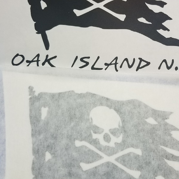 Jolly Roger Pirate Flag Vinyl Decal With Custom Text Option | Car Decal ...