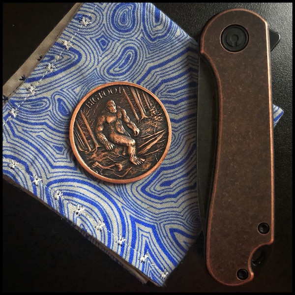 Bigfoot Challenge Coin | Antique Patina Coin | Hobo Nickel | Worry ...