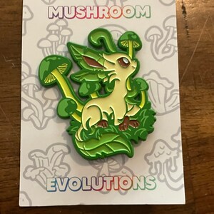 Leafeon Mushroom Enamel Pin Eeveelutions Matched With Fungi Species - Etsy