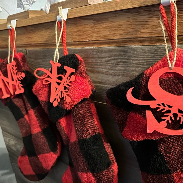 Stocking Tags - Customized Wooden Labels - Personalized Stocking Tag ...