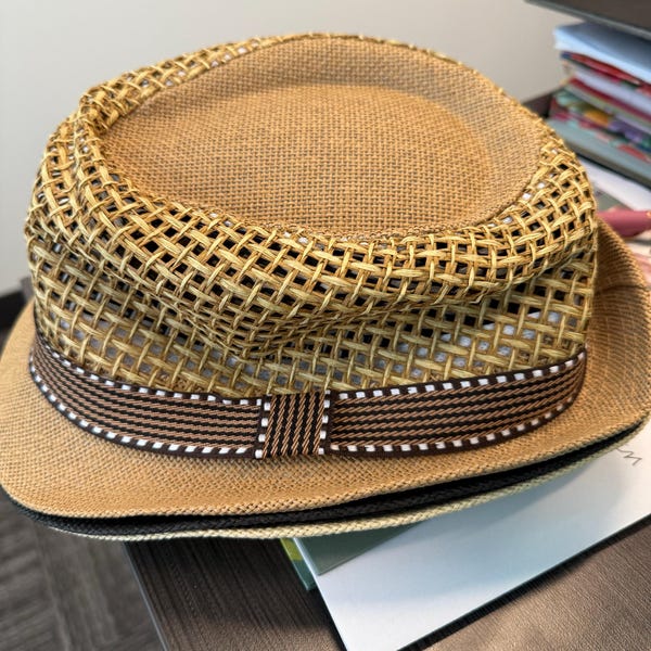 Handmade Straw Fodera Hat for Man, Men Fodera Cap, Sun Hat for Going Out, Grandfather Hat ...