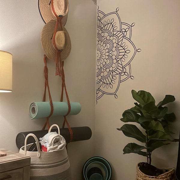 Exercise Mat Storage, Yoga Mat Wall Holder, Pilates Accessories, Home ...