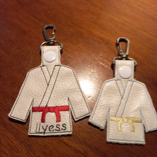 Gi -karate - Taekwondo - Snap/rivet Key Fob - DIGITAL Embroidery Design ...