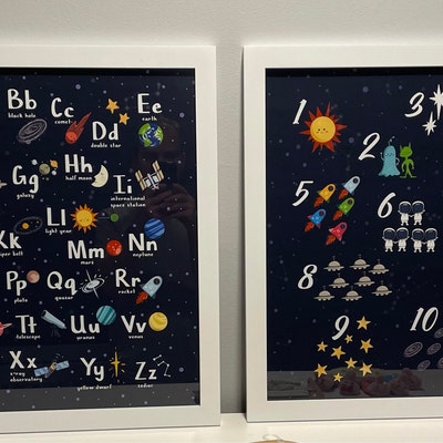 Space ABC Alphabet Poster Printable Wall Art Outer Space - Etsy