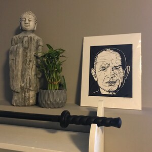 Linocut Portrait of Shotokan Founder, Gichin Funakoshi by Tom Callos - Etsy