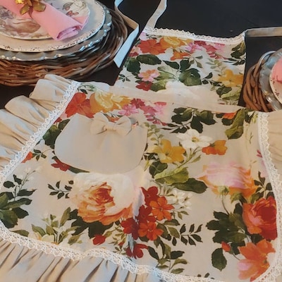 Fresh Flower Table Runner, Spring Floral Print on White Background ...