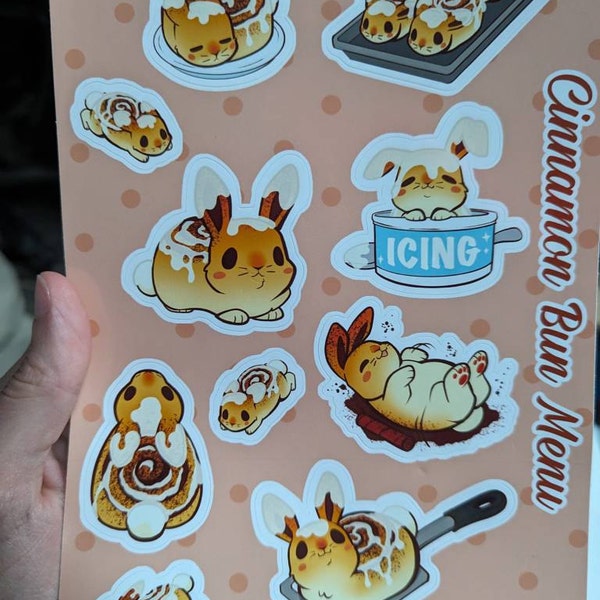 Cinnamon Buns Vinyl Sticker Sheet - Etsy