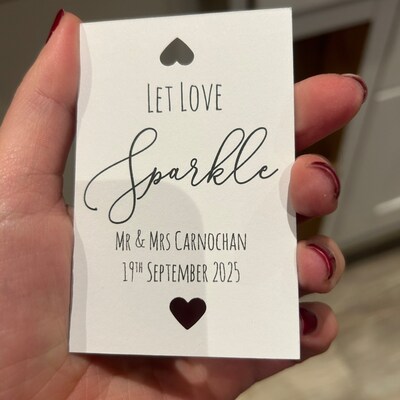 Wedding Sparkler Labels - Etsy UK