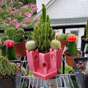 Tri-tower Castle Planter for Small Succulents, Herb Garden Planter ...