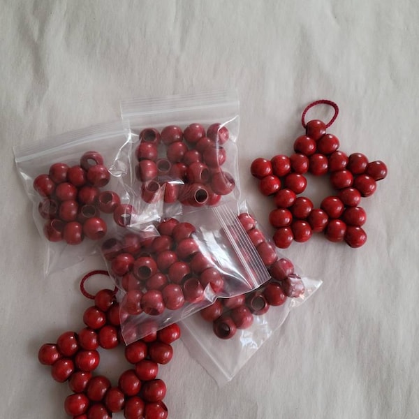 14 Mm Round Wood Beads, 0.55", 20 Beads, Large Hole Beads, Size:14x11 ...