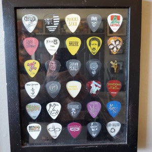 8 X 10 Guitar Pick Display Vertical Holds 30 Picks FRAME NOT INCLUDED ...