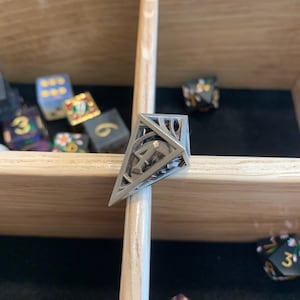 The Arcane Dice Set Metal Hollow Dice RPG Dice D20 Metal - Etsy