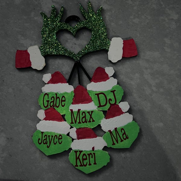 Personalized Grinch Ornament Laser Cut File, Grinch Christmas Ornament ...