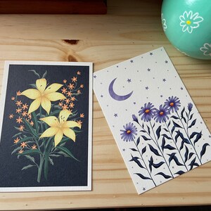 Greeting Card Pack of 6 Floral Art Cards Multipack - Etsy