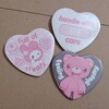 Kawaii Aesthetic Heart Shaped Pin Buttons - 2.25 Inch Cute Sayings ...