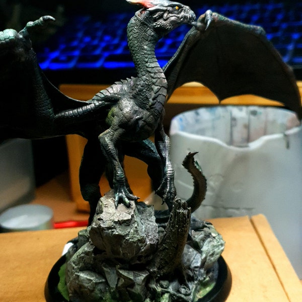 White Dragon 3d Printed Miniature for Tabletop Rpgs|dungeon and Dragons ...
