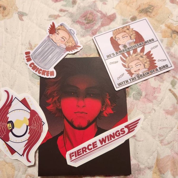 Hawks, Winged Hero Inspired Meme Stickers, Meme, Anime Stickers - Etsy