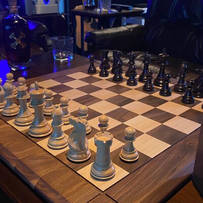 Drueke Style Chess Board With Walnut and Maple / Chessboard Only Made ...