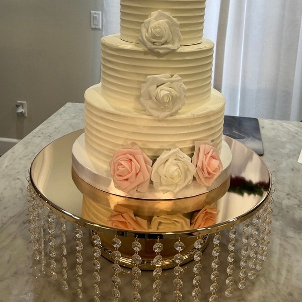 Three Tier Horizontal Lines Texture Faux Wedding Cake - Etsy