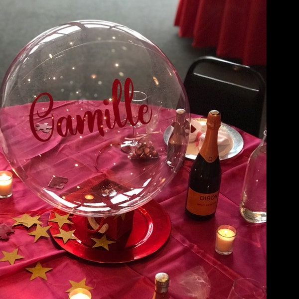 DIY 24, 30, 36 Inch Personalized Clear Balloon, Custom Clear Balloon ...