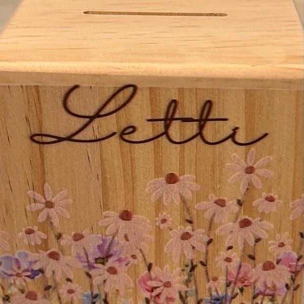 Money Box Girl,money Box Personalized,money Box Wood,money Box Flowers ...