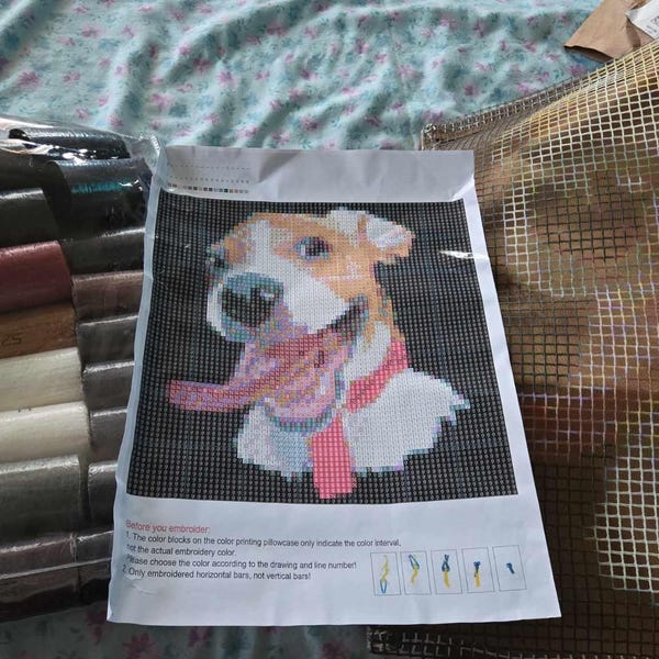 Blue Latch Hook Kits, Large Latch Hook Rug Kit for Adults Latch Hook ...