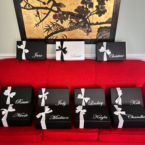 Bridesmaid Proposal Boxes- Custom Gift Boxes With Names- Will You Be My ...