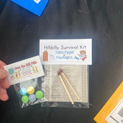 Hillbilly Survival Kit Redneck Funny Gag Gift Bags , Silly Prank Goody ...