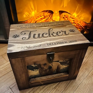 Personalized Pet Memory Box / Urn With Name and Quote or Poem - Etsy